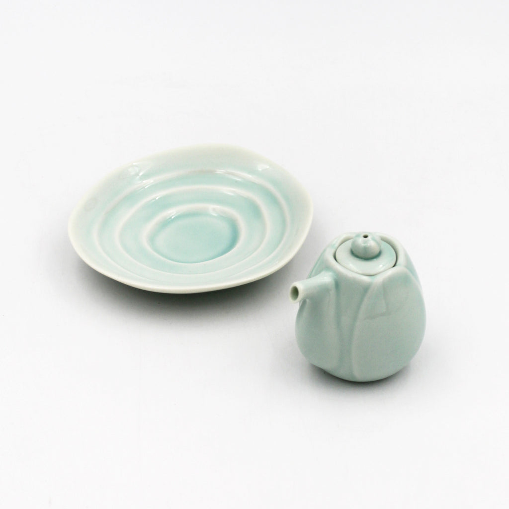 Lotus Bluegreen Soy Sauce Cruet and Saucer Set – TOIRO